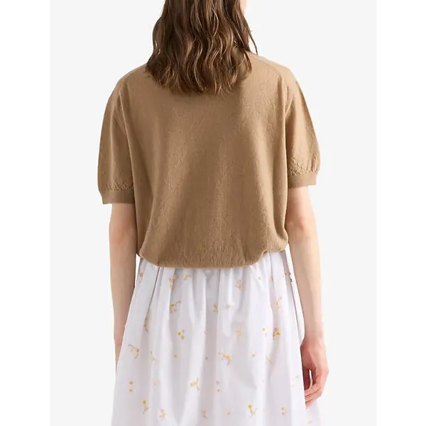 Prada Short-sleeved Cashmere Jumper