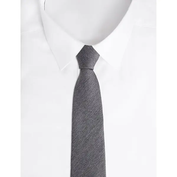 Paul Smith Textured Silk And Wool Neck Tie