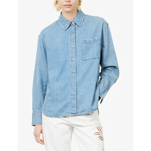 Rag & Bone Connie Patch-pocket Cotton-blend Shirt