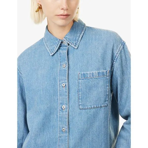 Rag & Bone Connie Patch-pocket Cotton-blend Shirt