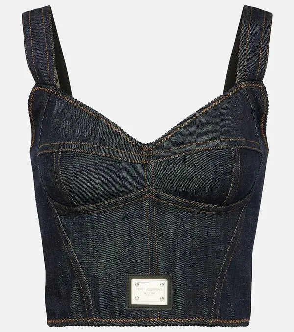 Dolce & Gabbana Denim Bustier - Blue