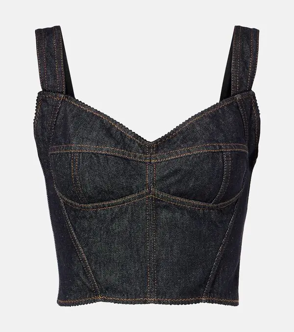 Dolce & Gabbana Denim Bustier - Blue
