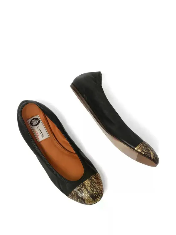 LANVIN Cap-toe Ballet Flats