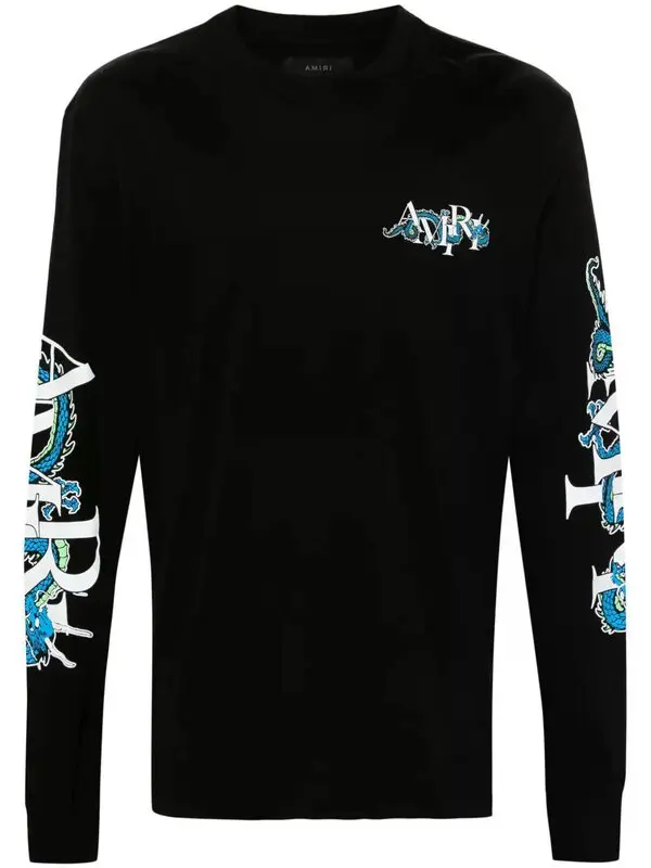 Amiri Dragon-print Cotton T-shirt