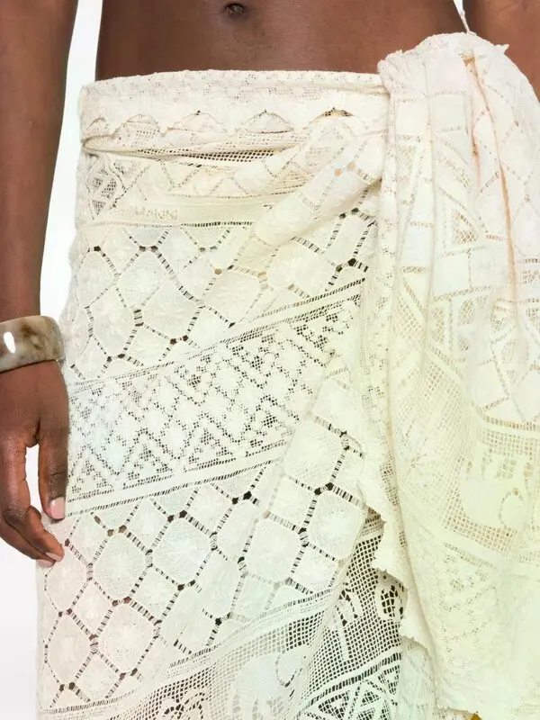 Zimmermann Embroidered Woven Pareo Skirt