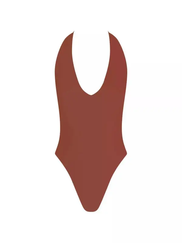 Myra Swim Ryder Halterneck Swimsuit - Brown