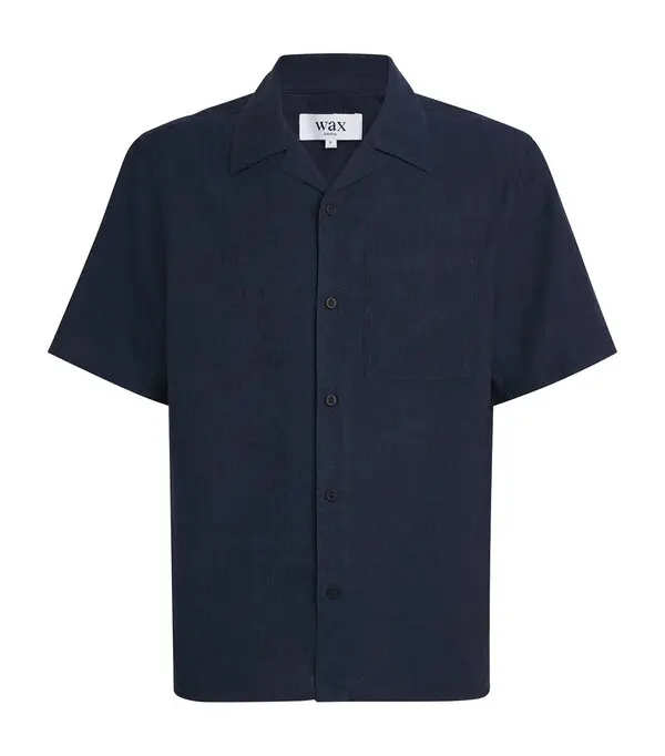 WAX LONDON Linen Short-sleeve Didcot Shirt