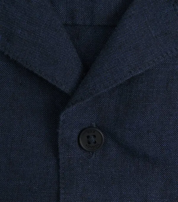 WAX LONDON Linen Short-sleeve Didcot Shirt