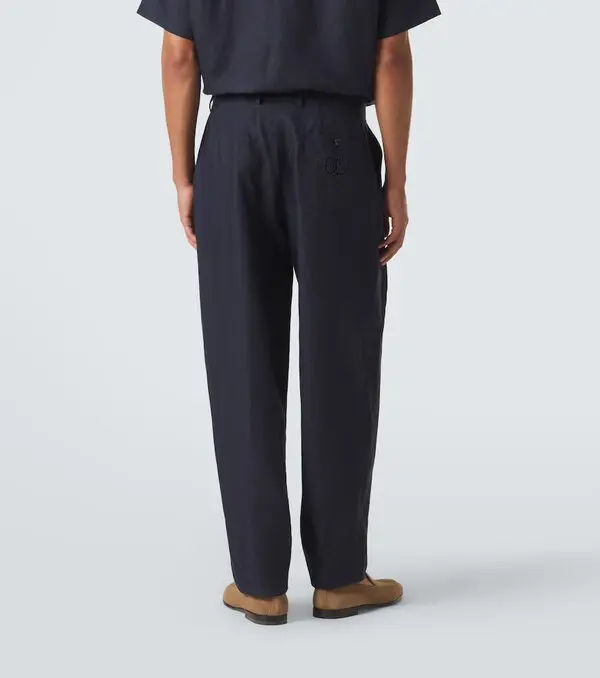 Dolce & Gabbana Tapered Linen Trousers