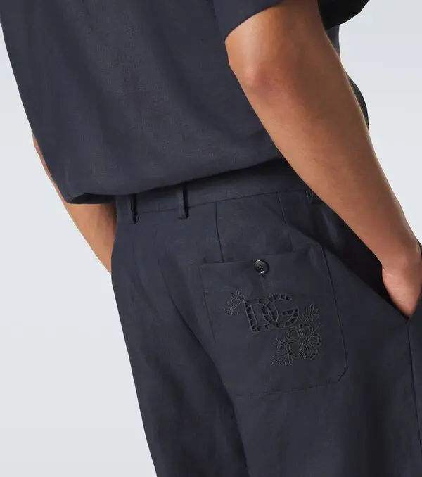 Dolce & Gabbana Tapered Linen Trousers