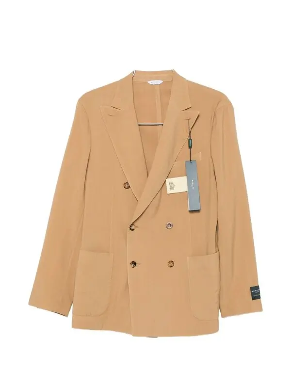 Boglioli Wool Double-breasted Suit - Beige
