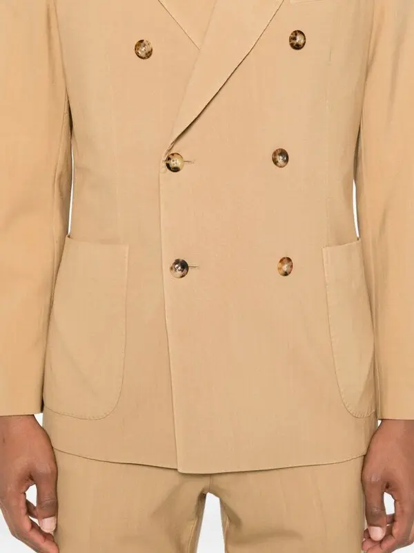 Boglioli Wool Double-breasted Suit - Beige