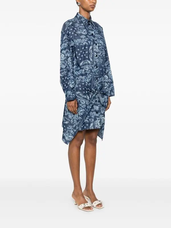 Emporio Armani Printed Cotton Shirt Dress