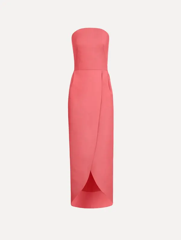 Oscar De La Renta Strapless Faille Gown - One-color