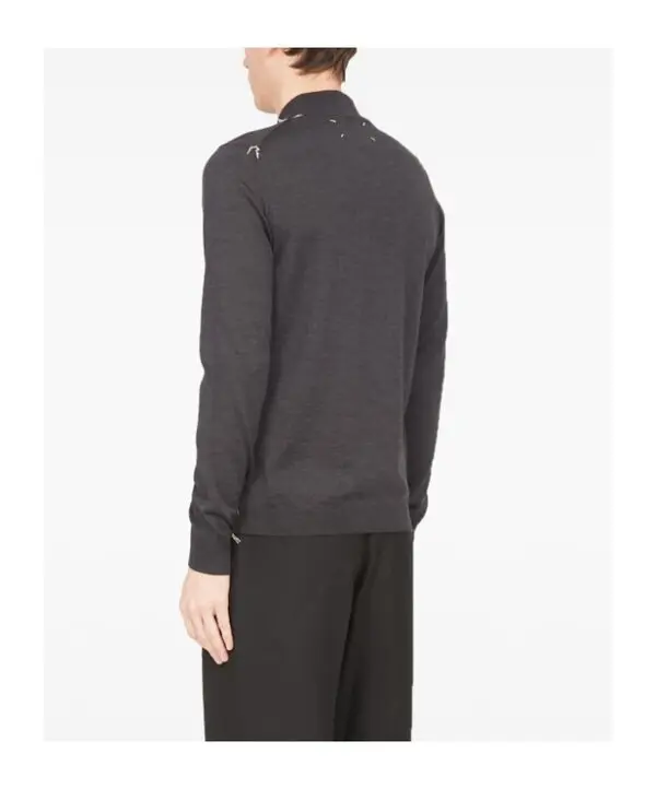 MAISON MARGIELA Long-sleeved Knitted Polo Shirt