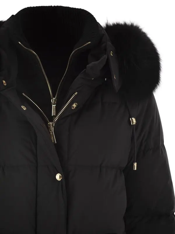 MOORER Attica-stp Short Down Jacket With Fur-trimmed Hood