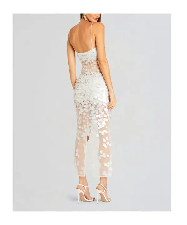 Retrofete Mischa Sequin Embellished Maxi Dress - Ivory