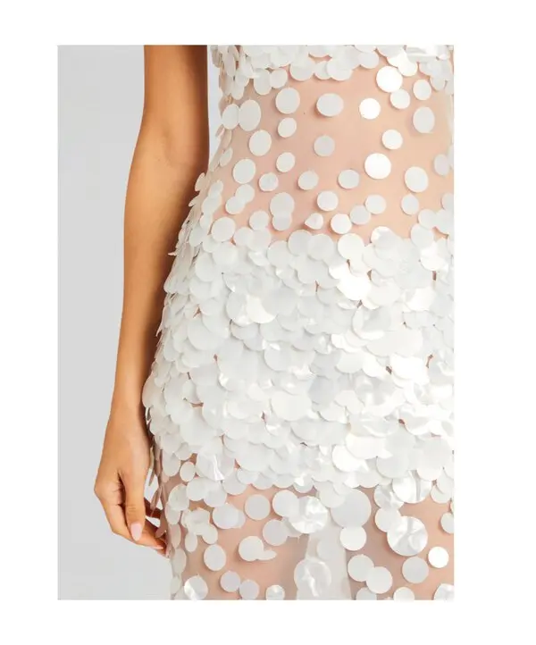 Retrofete Mischa Sequin Embellished Maxi Dress - Ivory