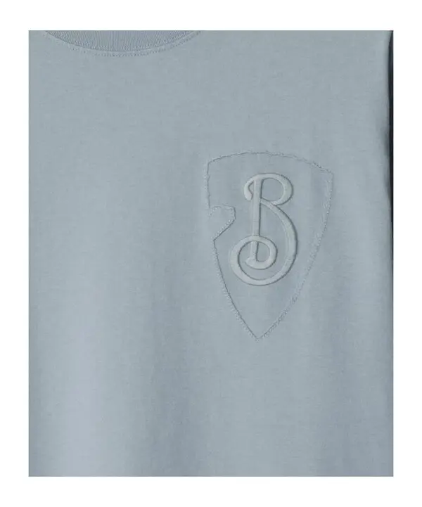Burberry B-shield Embroidered Crewneck T-shirt - Gale