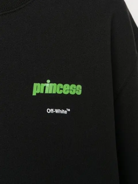 Off-White Princess" Logo Printed Cropped Sweatshirt