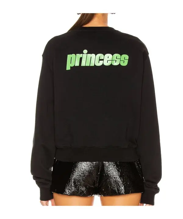 Off-White Princess" Logo Printed Cropped Sweatshirt