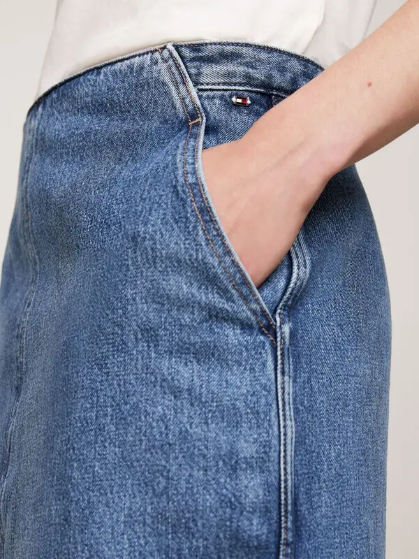 Tommy Hilfiger Denim Skirt With Logo Detail