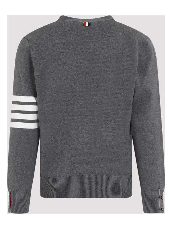 Thom Browne 4-bar Milano Stitch Cardigan - Medium Gray