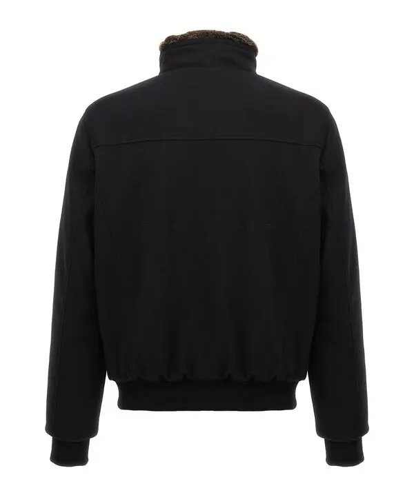 MOORER Bellati-mrw Jacket With Removable Fur Collar - Black