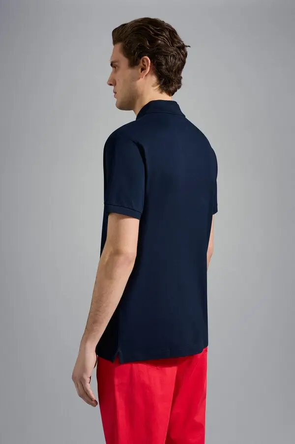 PAUL  SHARK Paul Shark Logo Patch Short-sleeved Polo Shirt