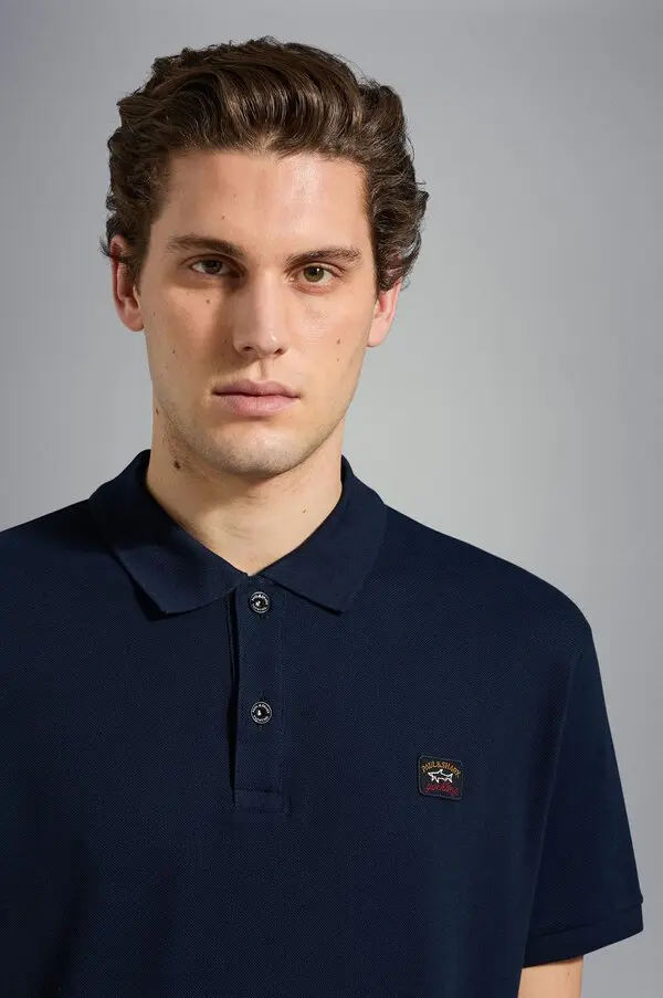 PAUL  SHARK Paul Shark Logo Patch Short-sleeved Polo Shirt