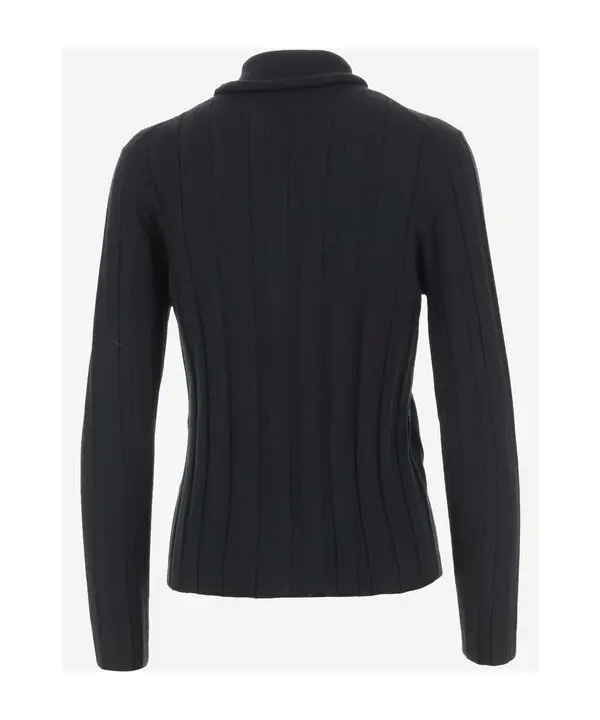 ALLUDE Ribbed Long-sleeved Jumper