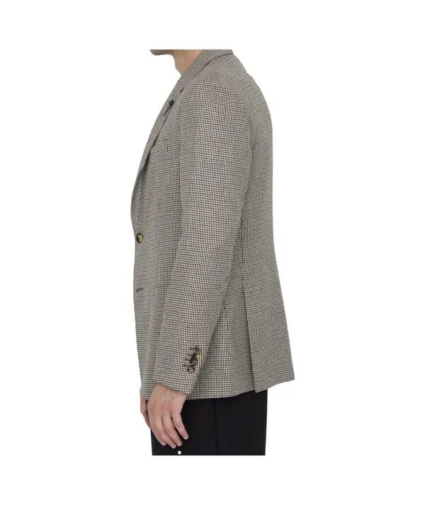 LARDINI Houndstooth Single-breasted Blazer