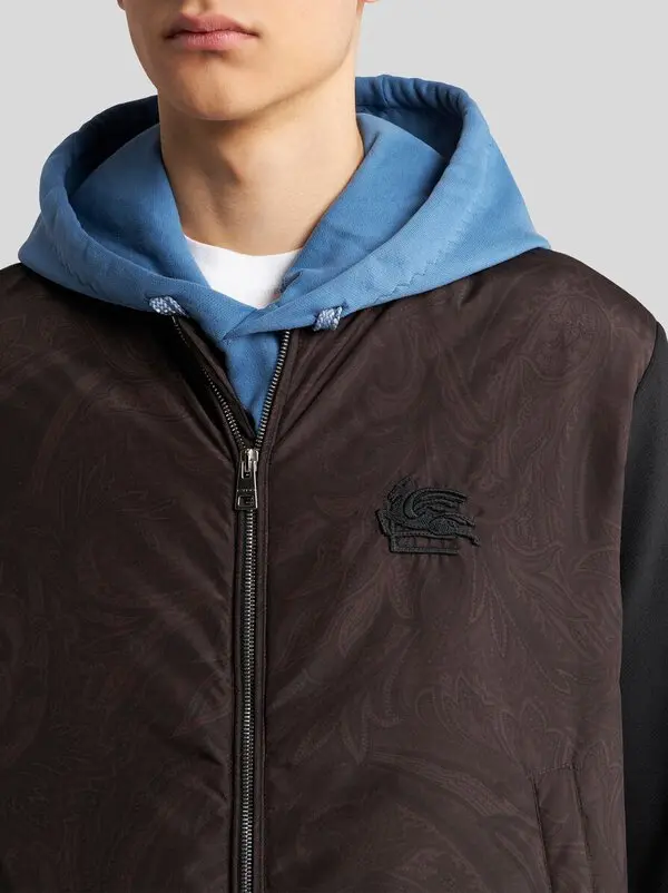 Etro Logo-embroidered Zip-up Bomber Jacket