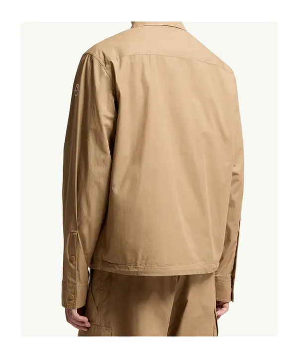Moncler Logo Patch Zip Up Shirt Jacket