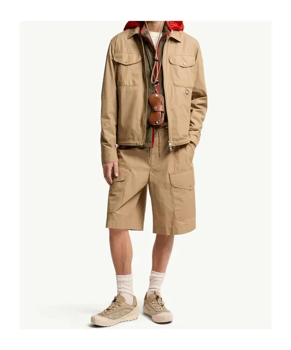 Moncler Logo Patch Zip Up Shirt Jacket