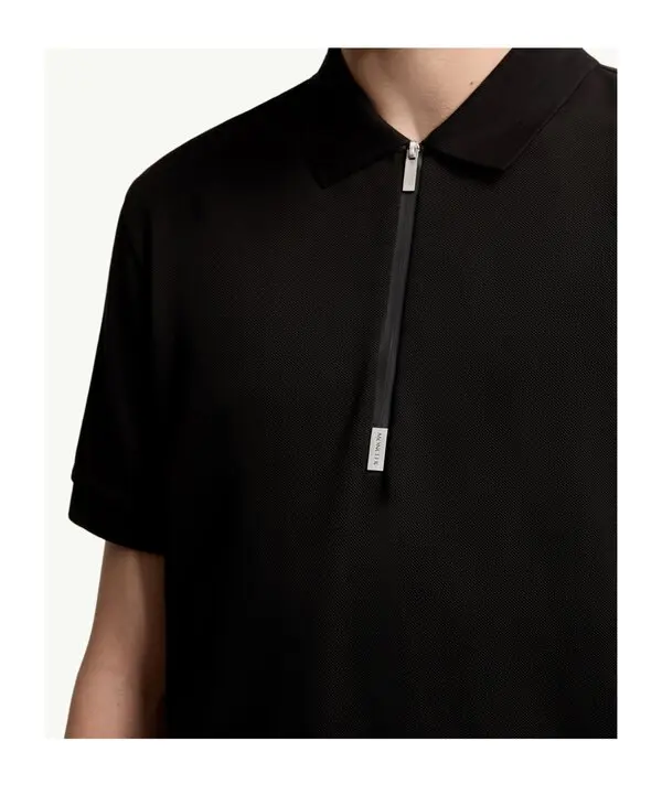 Moncler Logo Patch Short-sleeved Polo Shirt - Black