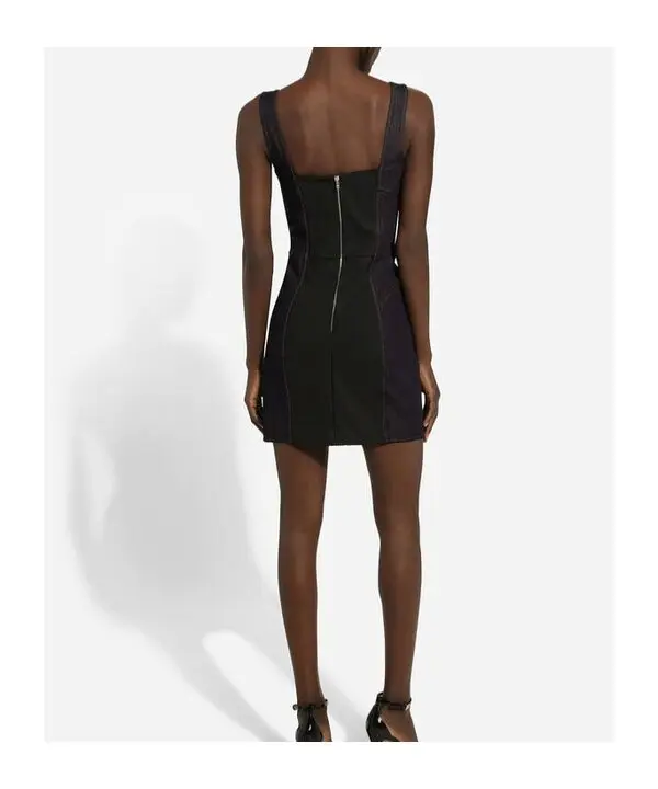 Dolce & Gabbana Logo Plaque Bustier Dress