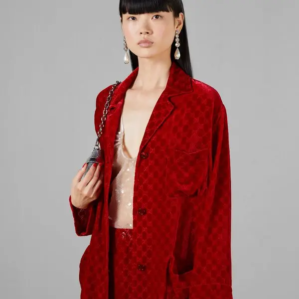 Gucci Gg Velvet Shirt