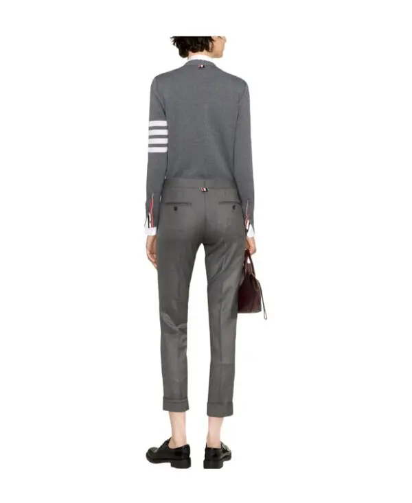 Thom Browne Super 120's Twill Skinny Trousers - Medium Gray