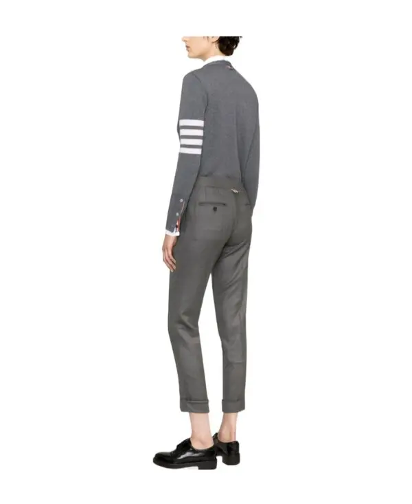 Thom Browne Super 120's Twill Skinny Trousers - Medium Gray