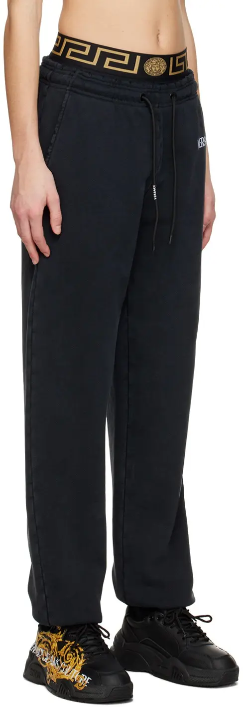 Versace Logo Printed Drawstring Sweatpants