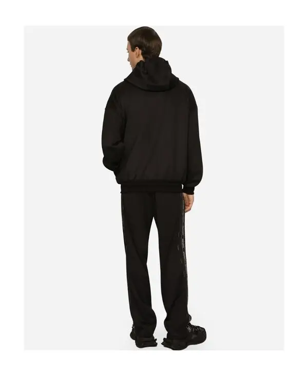 Dolce & Gabbana Reversible Zip-up Jacket With Logo Detail - Black