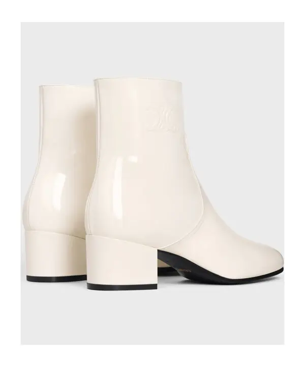 Celine Les Bottes Triomphe Zipped Boot In Patent Calfskin