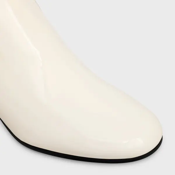 Celine Les Bottes Triomphe Zipped Boot In Patent Calfskin