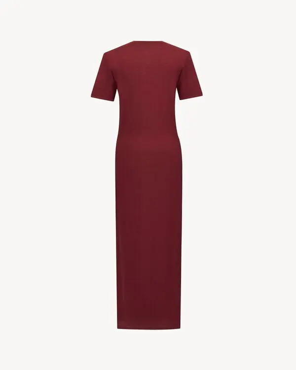 Saint Laurent Long Sleeve Crewneck Dress