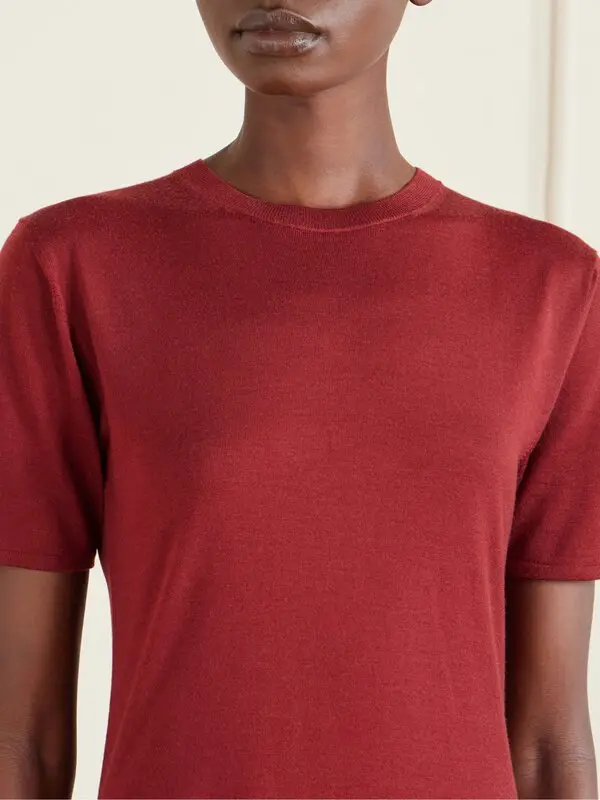 Saint Laurent Long Sleeve Crewneck Dress