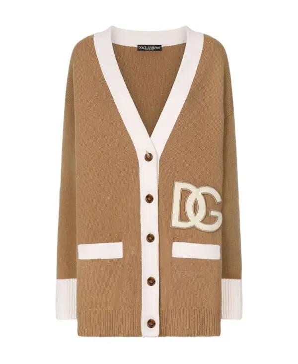 Dolce & Gabbana Logo Patch V-neck Cardigan