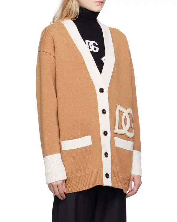 Dolce & Gabbana Logo Patch V-neck Cardigan