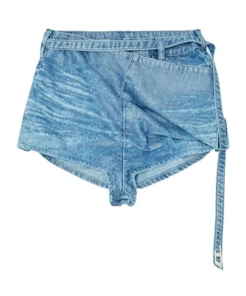 DIESEL® De-drexa-fsi Biker Belted Denim Shorts - Blue