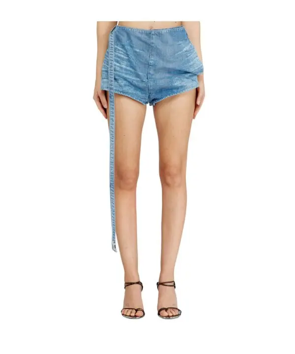 DIESEL® Belted Denim Shorts - Blue